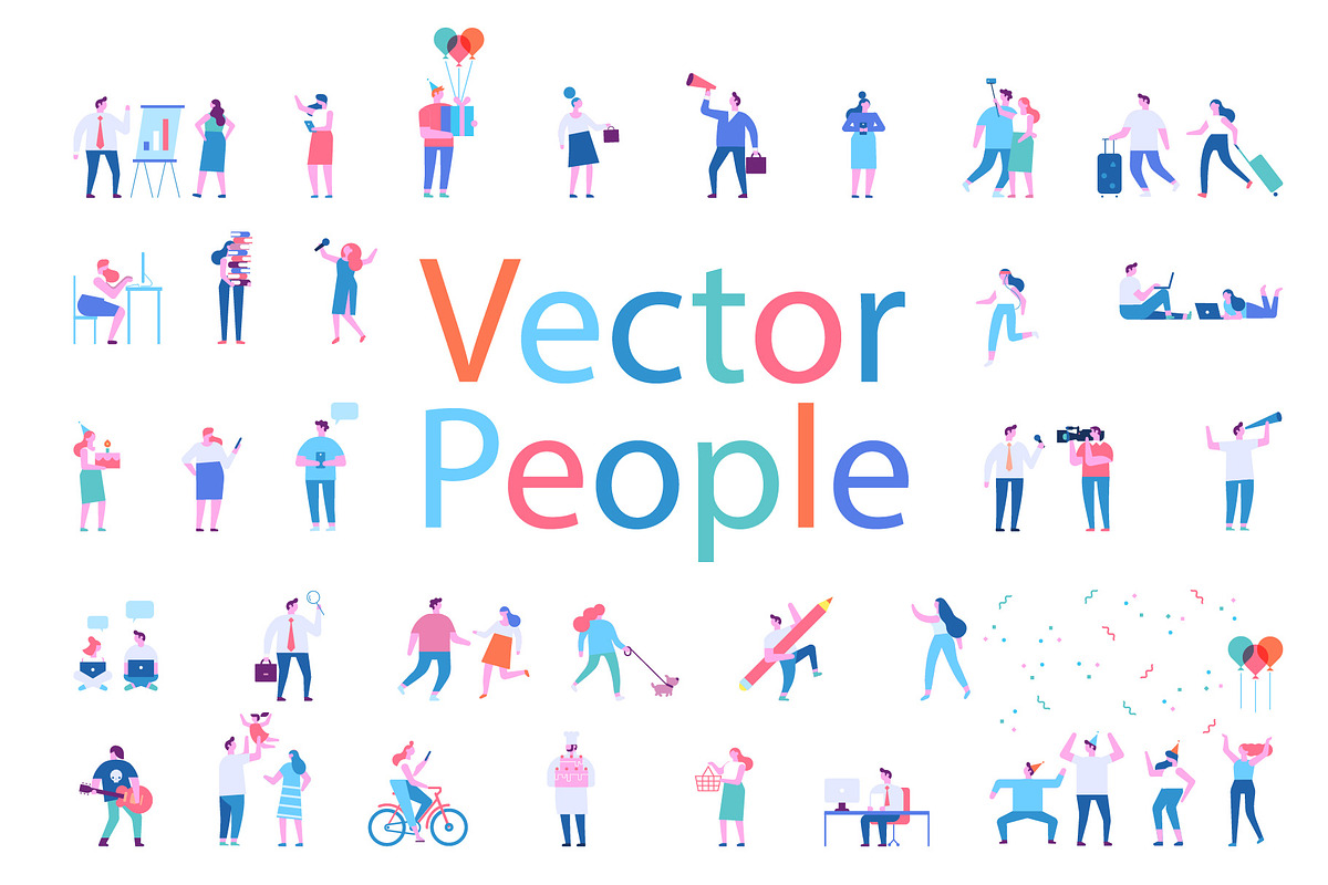 Different people big vector set, a Person Illustration by Vector_Art