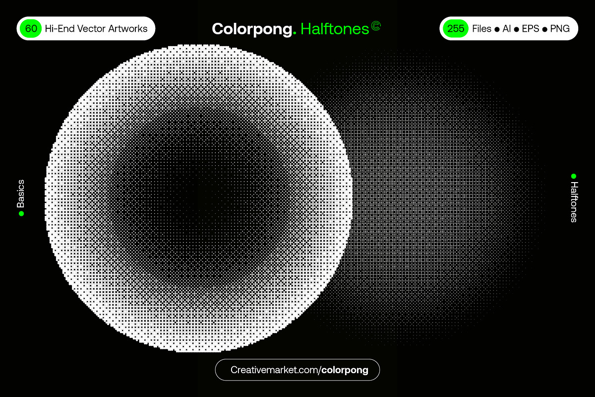 Halftones – Vector Bundle, a Background Graphic by Colorpong