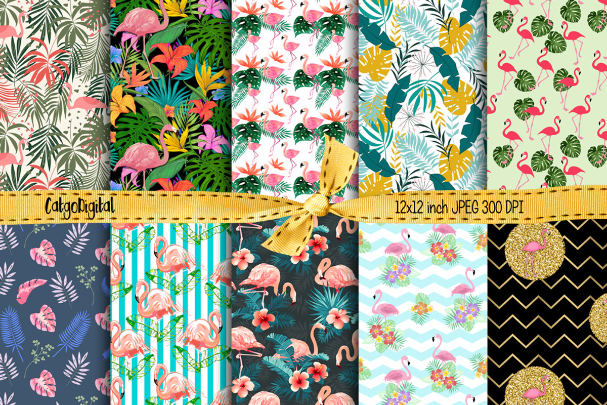 Printable Digital Papers Bundle, a Texture Graphic by CatgoDigital