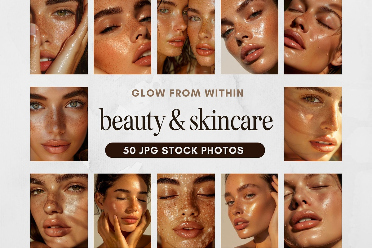 Skincare Models Stock Photo Bundle
