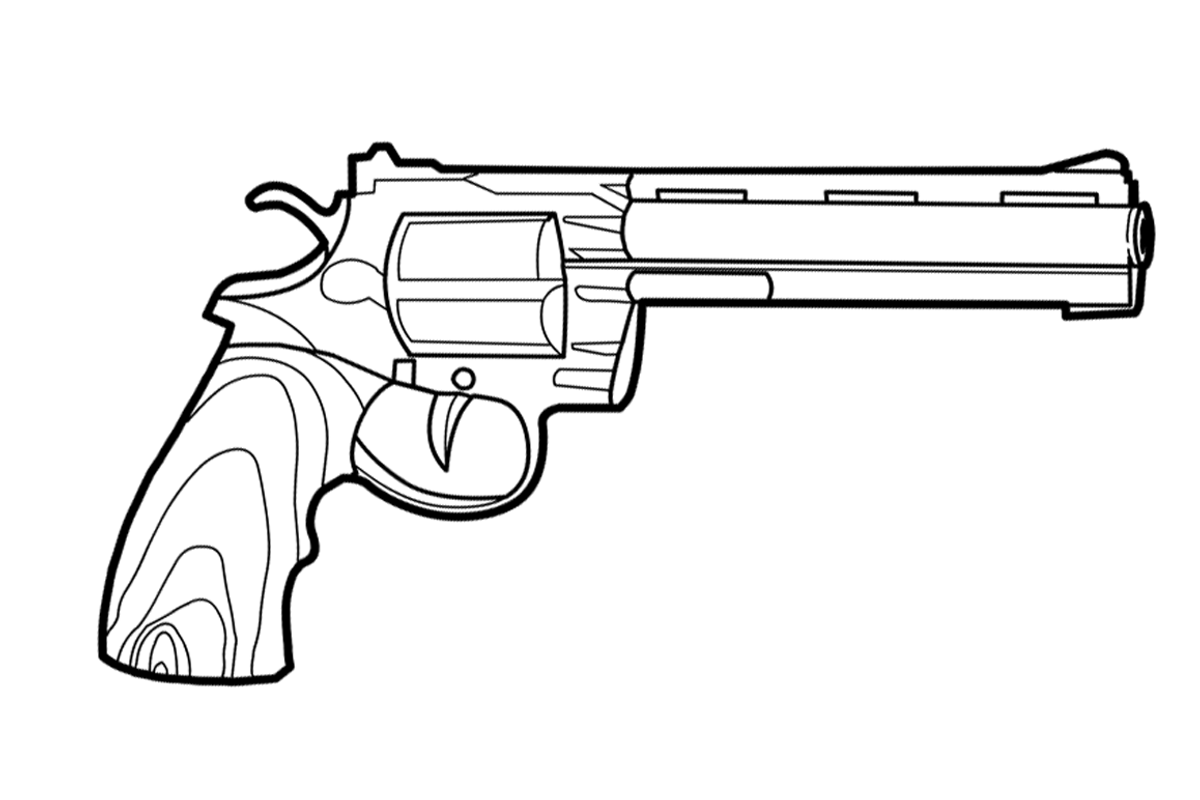 Hand Drawn Pistols & Handguns, an Illustration by HeroMachine Vector Art