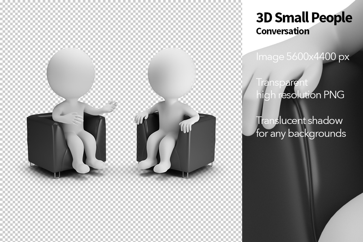 3D Small People - Conversation, a Person Illustration by Anatoly ...