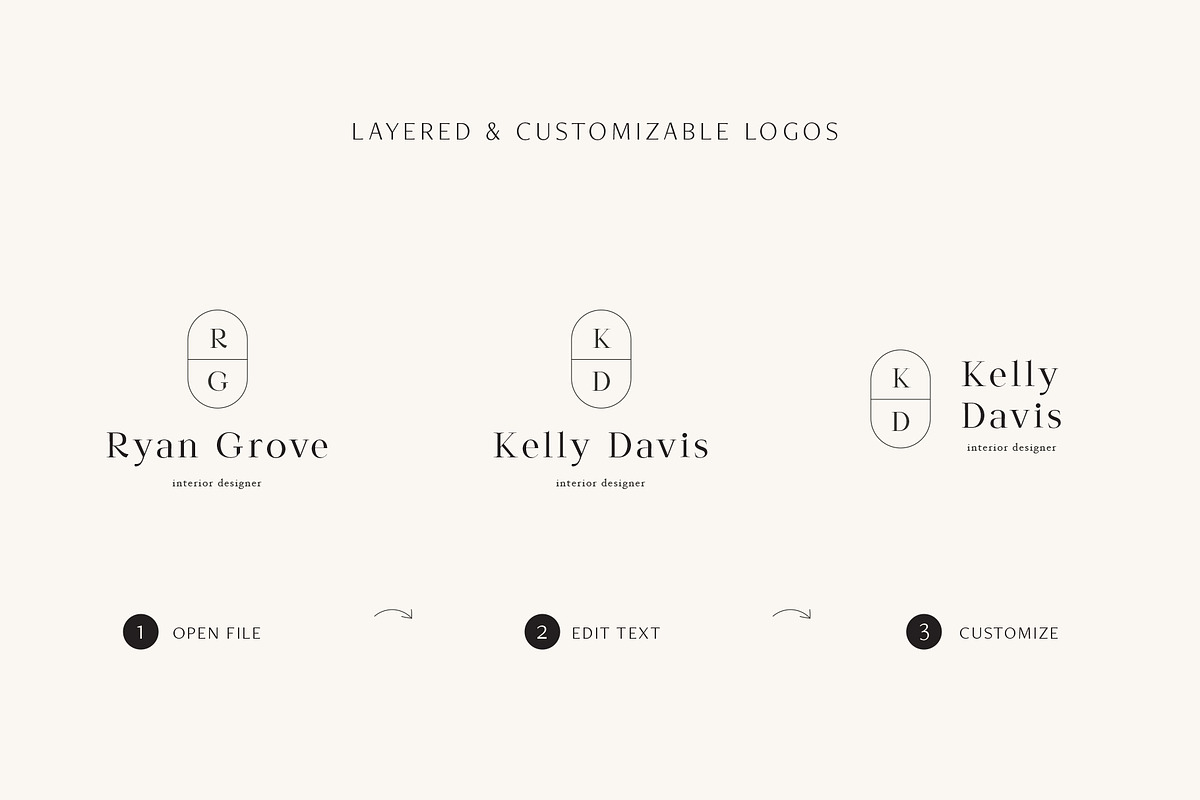 Interior Design Logo Pack, a Branding & Logo Template by Galerie Design ...