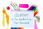 Lilyfont Childrens Handwriting Font, a Font by MyNatureGraphics