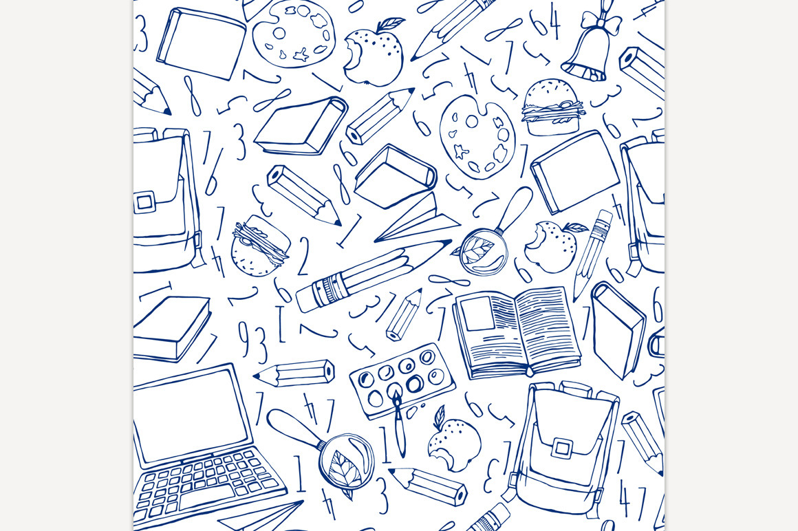 Exercise Book Drawings Pattern, a Pattern Graphic by Anna's Shop ...