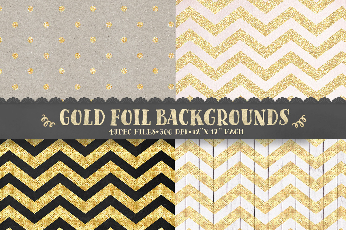 Gold foil & glitter digital paper, a Pattern Graphic by DigitalCloud