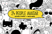 24 Avatar illustrations pack, a Person Illustration by FourLeafLover