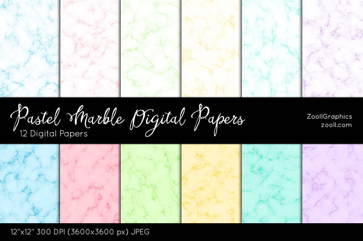 Pastel Marble Digital Papers | Textures ~ Creative Market