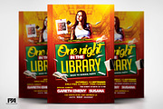 One Night in the Library Flyer, a Flyer Template by PawlowskiArt