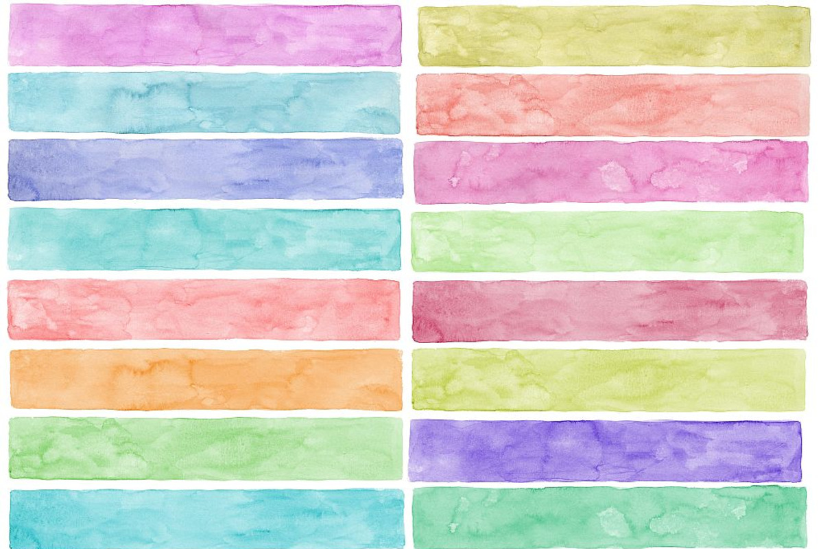 Stripes watercolor Handpainted, PNG, a Brushes & More by NaliaArt