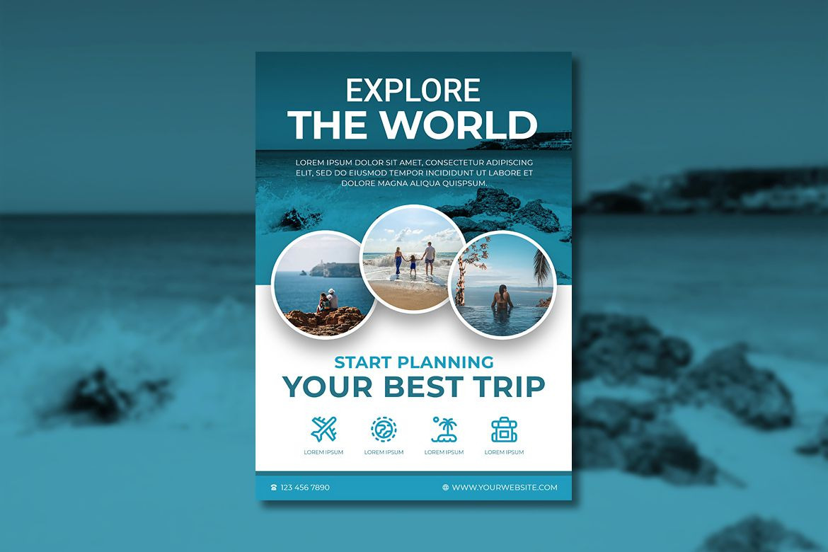 Travel Trip Template Flyer, a Flyer Template by MaikoHatta