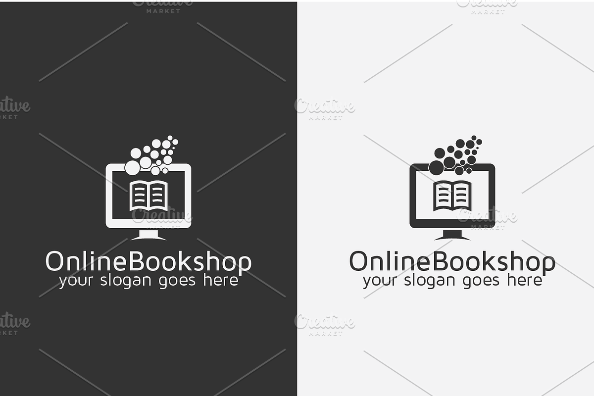 Online Book Shop Logo, a Branding & Logo Template by Cristal Pioneer