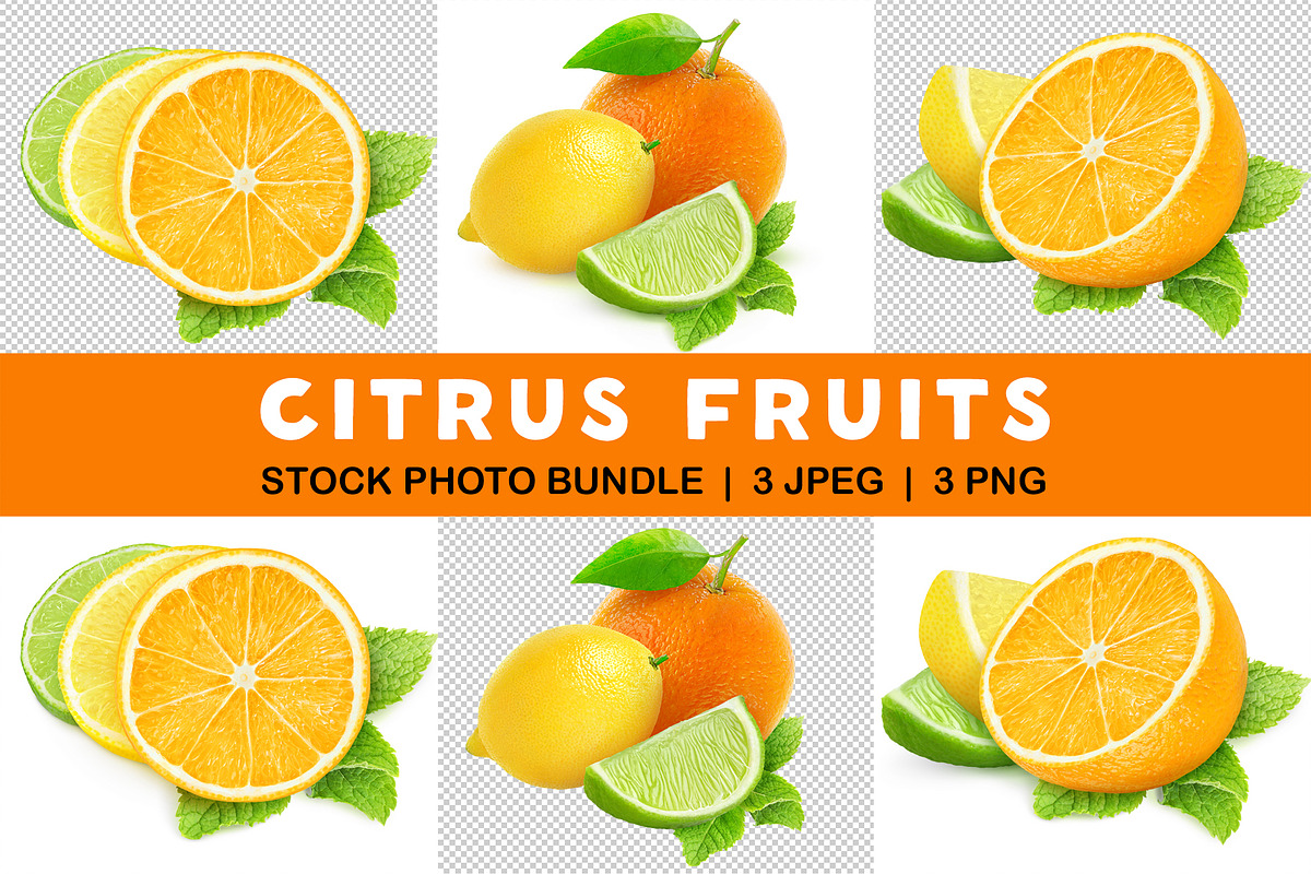 Three citrus fruits, an Object Graphic by Fruits+Veggies