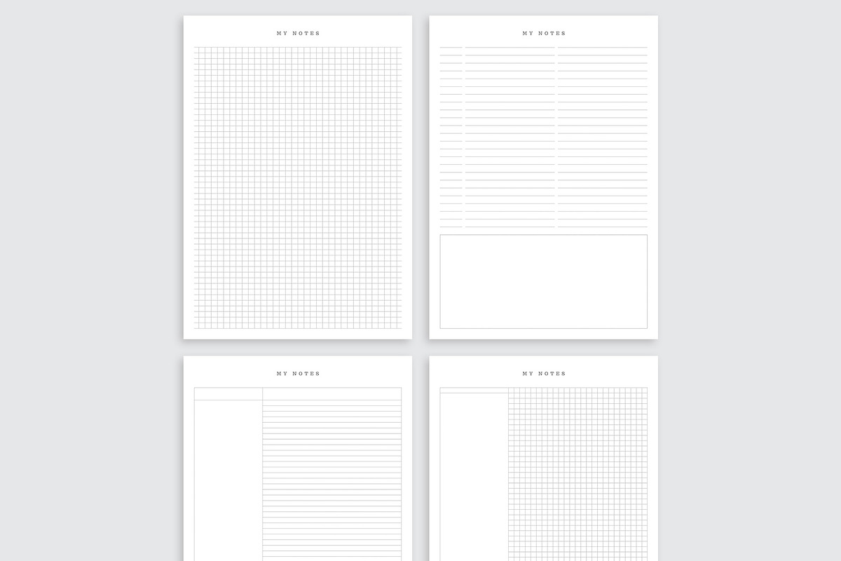 Digital Notes Template | Canva, a Stationery Template by Graphic Fabrica