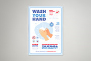 Wash your Hand Poster Campaign, a Flyer Template by VectorVactory