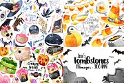 Watercolor Halloween Clipart Bundle | Creative Market
