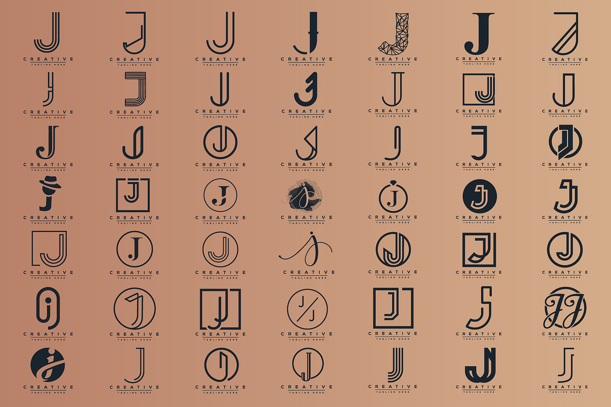 Letter J Logo Bundle Monogram Set, a Branding & Logo Template by Pixel ...
