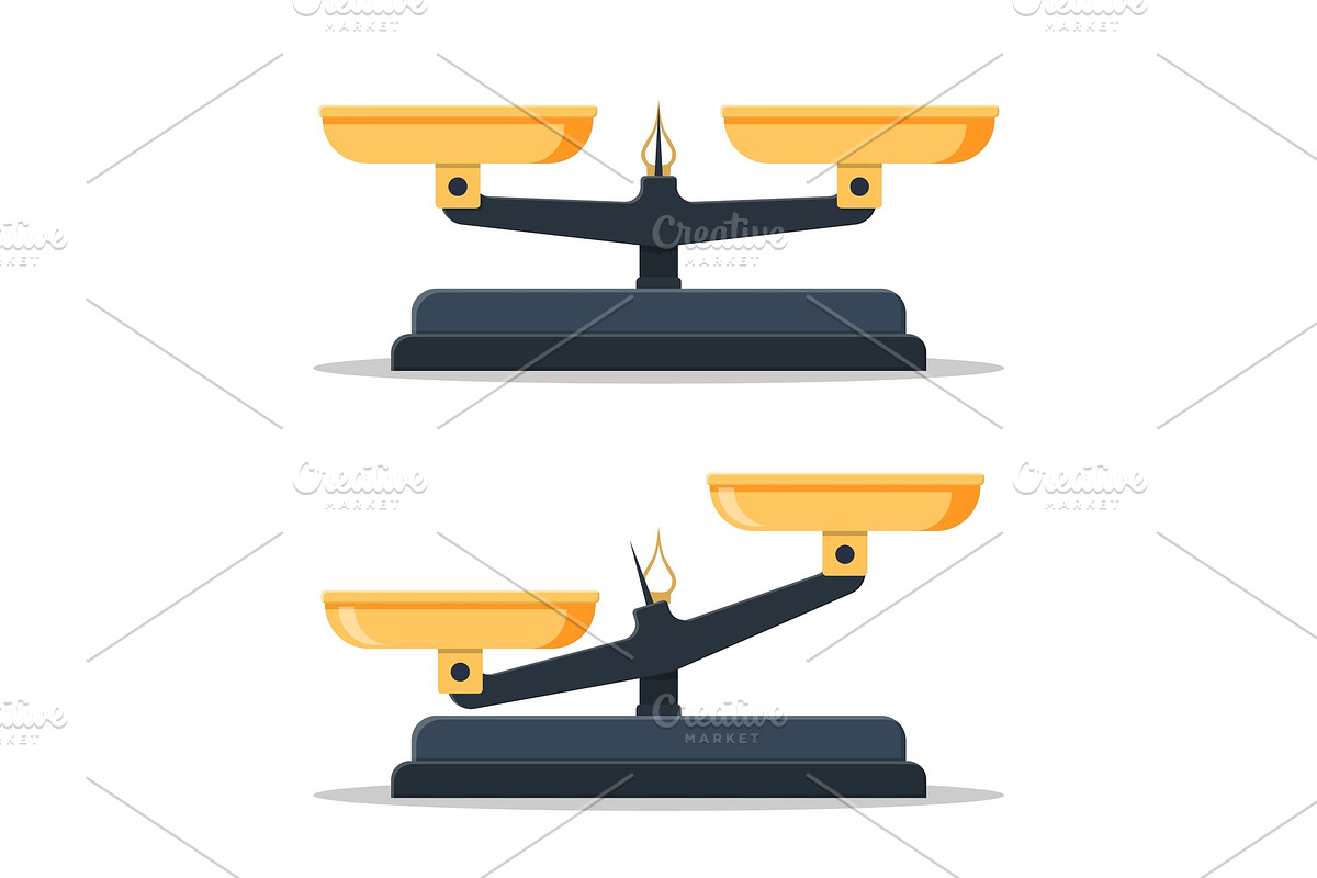 scales Icon set,, an Object Graphic by ModVector | Creative Market