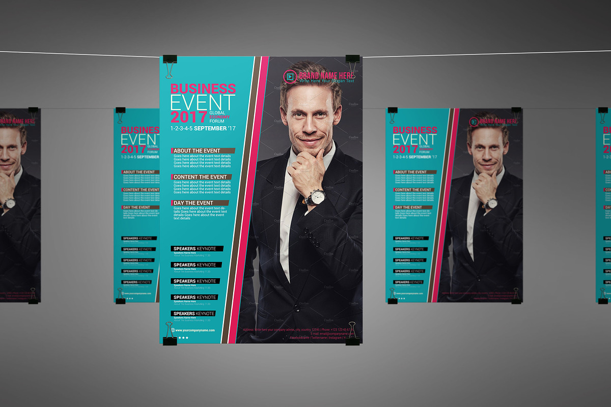 Business Event Flyer Template, a Flyer Template by Star Graphic Design