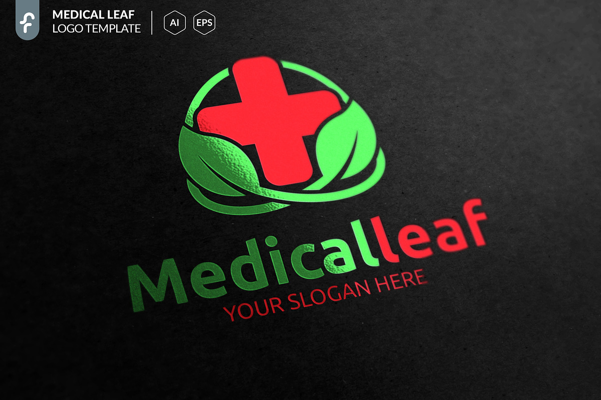 Medical Leaf Logo, a Branding & Logo Template by ft.studio