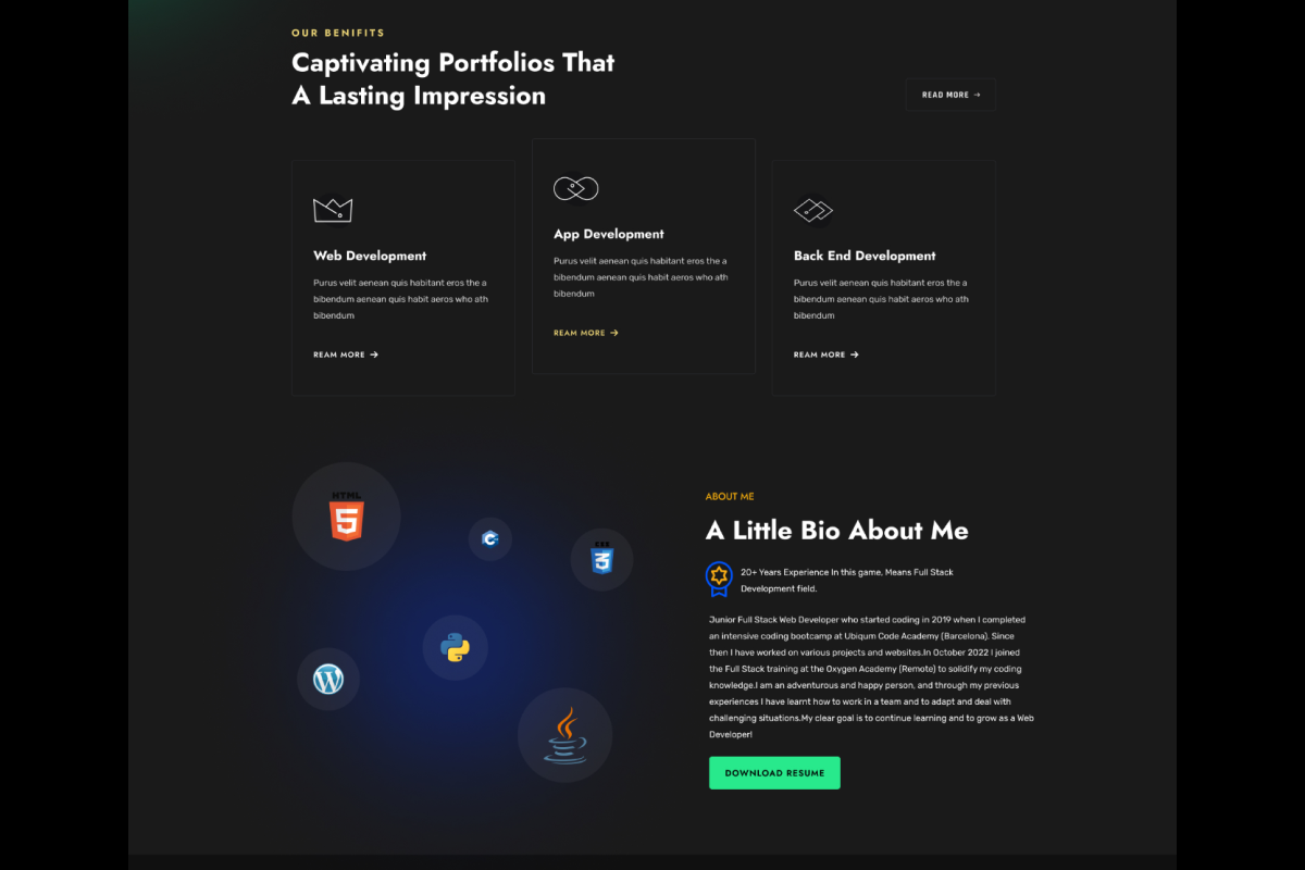 Personal Portfolio Figma UI Template, an UI Kit Template by ArtGalaxy