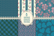 Six vintage seamless patterns | Graphic Patterns ~ Creative Market