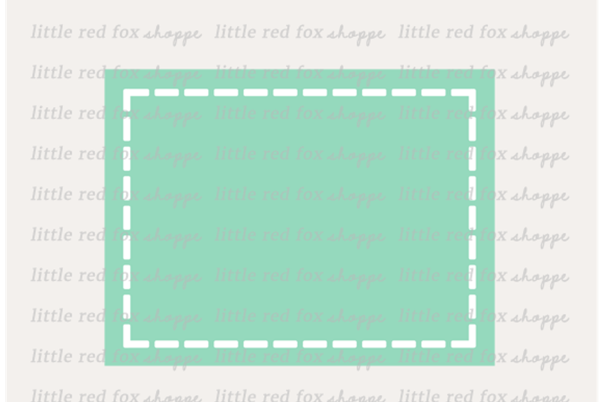 Stitched Rectangle Clipart, an Illustration by Little Red Fox Shoppe