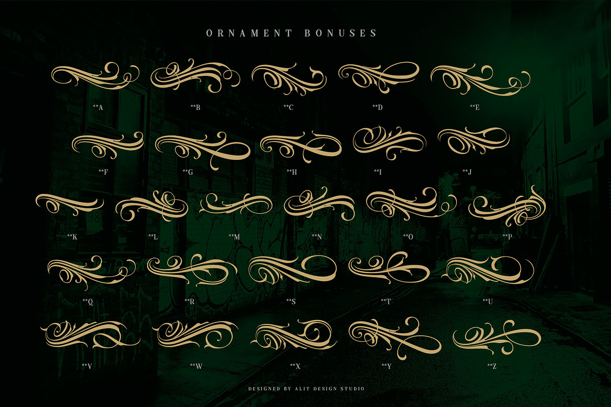 Black Famous Typeface, a Blackletter Font by alit design