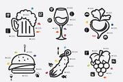 9 restaurant infographics, a Food Illustration by Palau