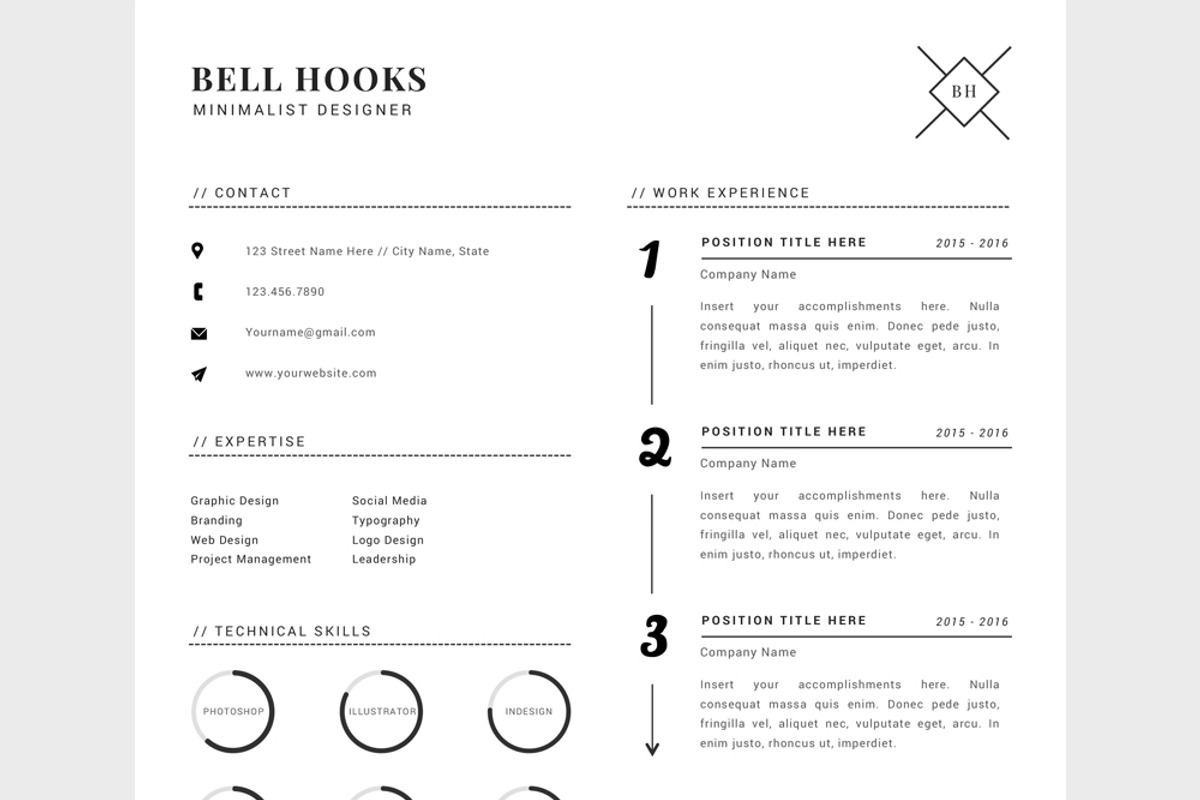 Minimal Designer Resume Template /CV, a Resume Template by Resume21
