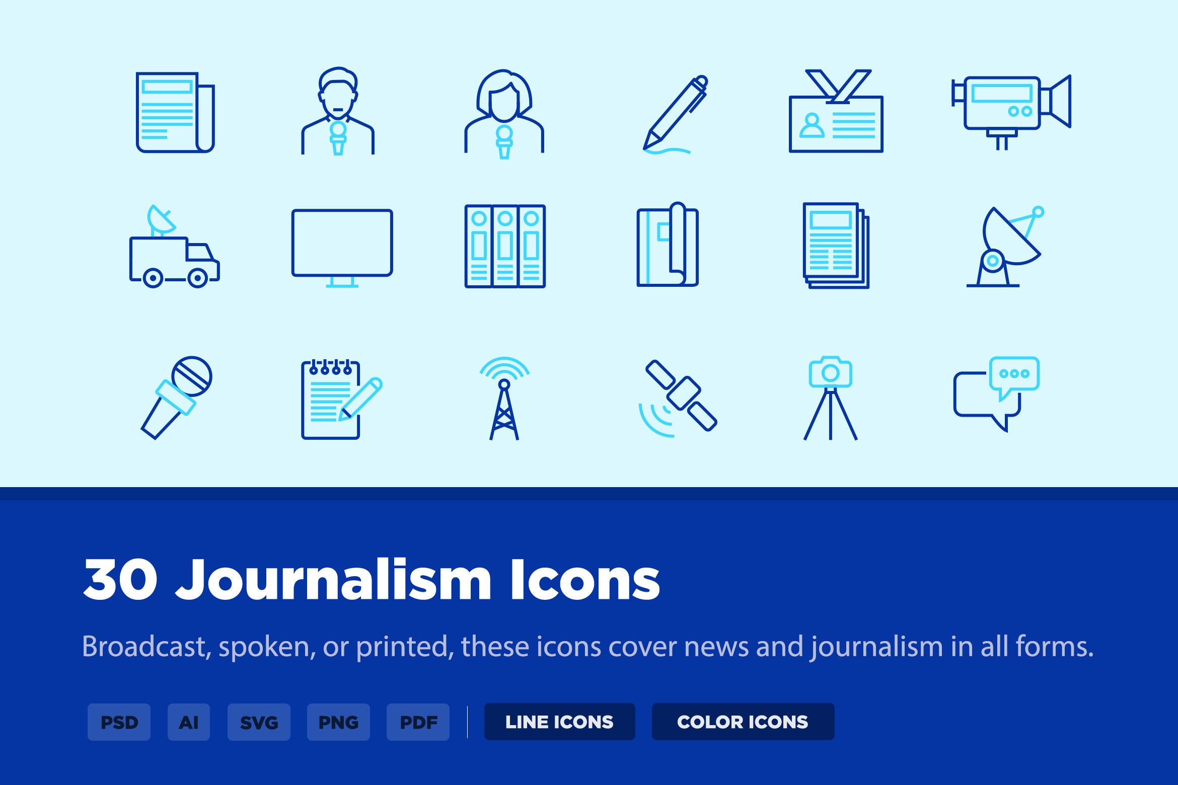 30 Journalism Icons | Icons ~ Creative Market