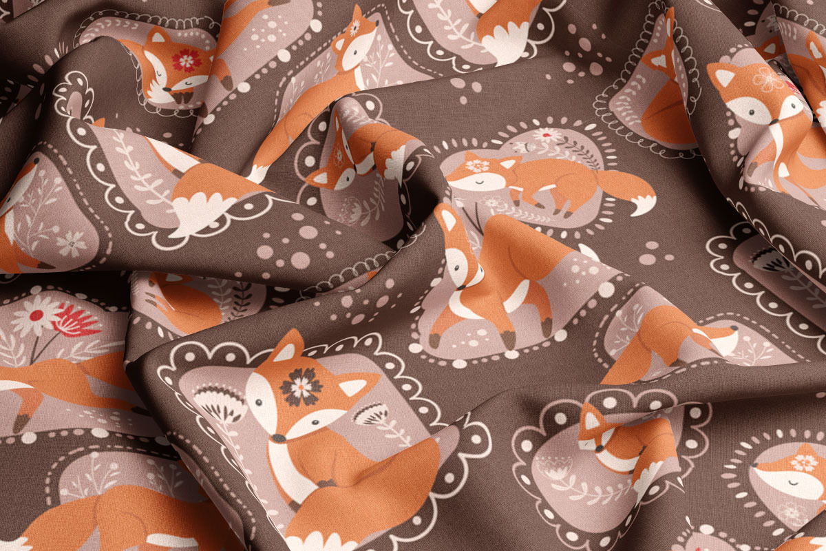 Cute Folk Fox Seamless Patterns | Creative Market
