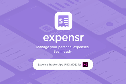 Expensr - Expense Tracker App UI Kit, an UI Kit Template by Creinno