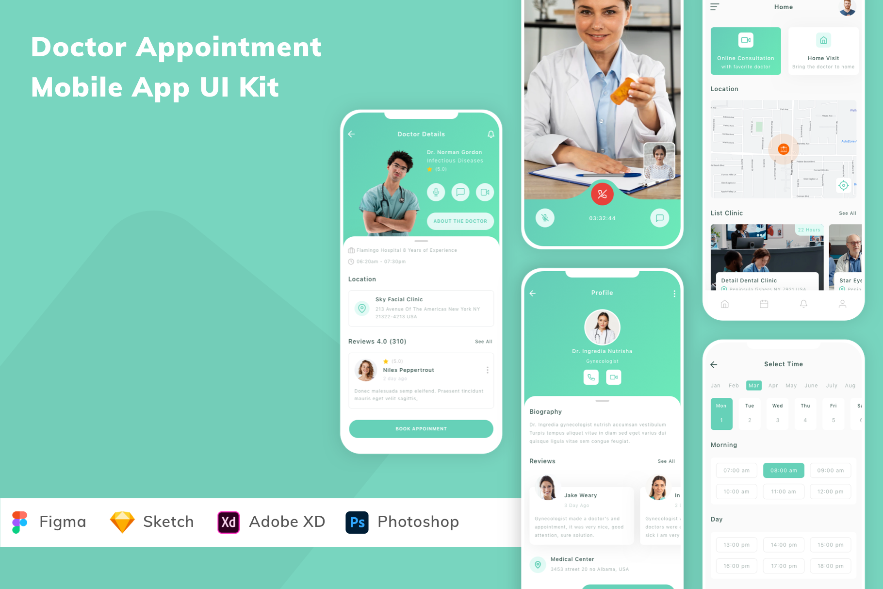 Doctor Appointment Mobile App UI Kit, an UI Kit Template by Betush ...