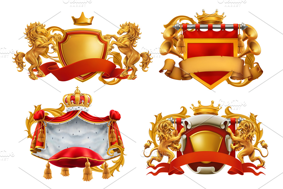 Royal symbols, king and kingdom, an Icon by Allevinatis Studio