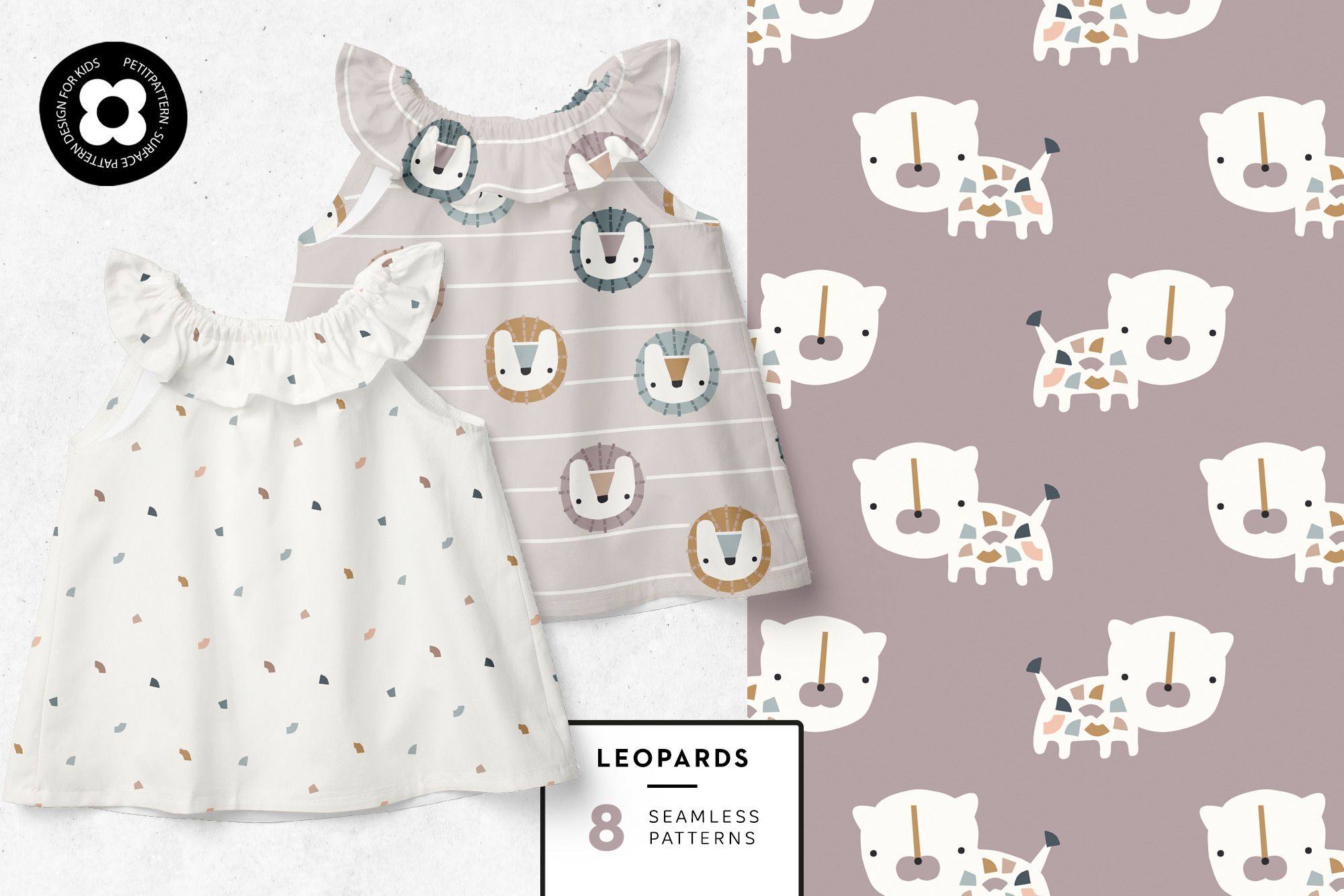 Leopards Patterns collection, a Pattern Graphic by Muriel Petitpattern ...