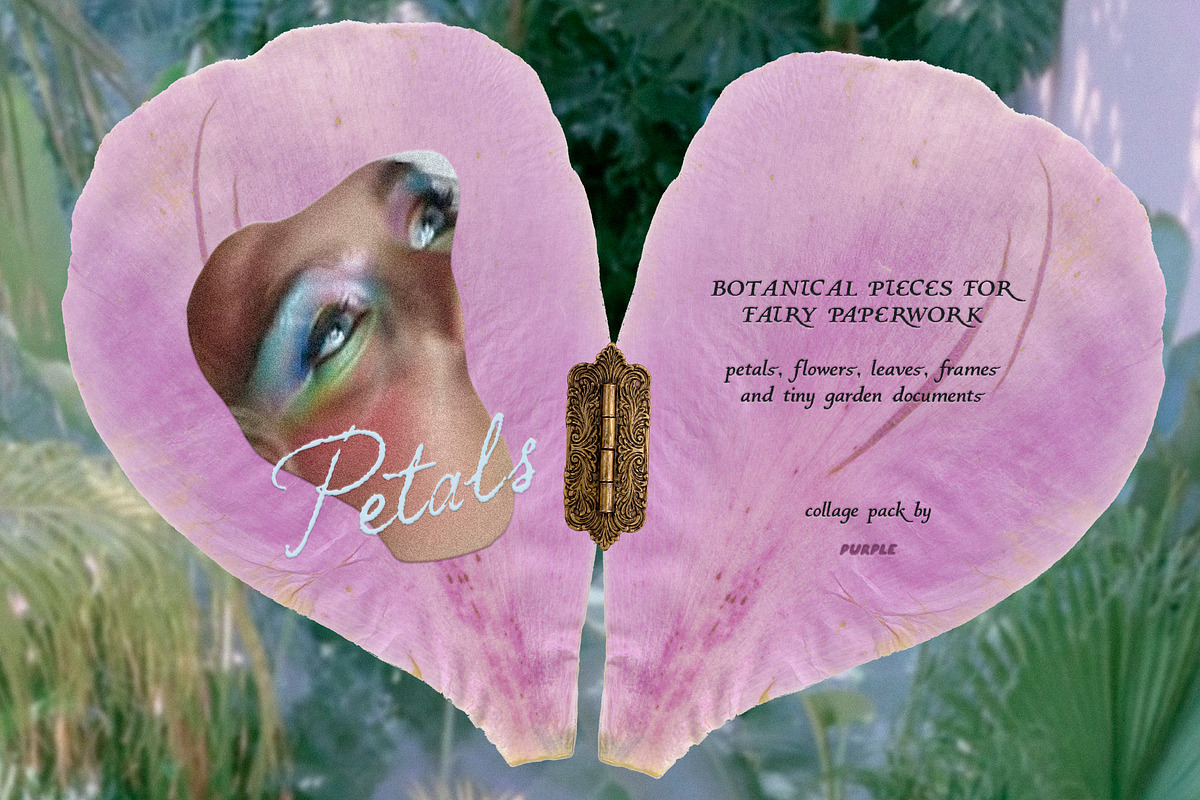 Petals Garden Collage Kit, an Object Graphic by Purple