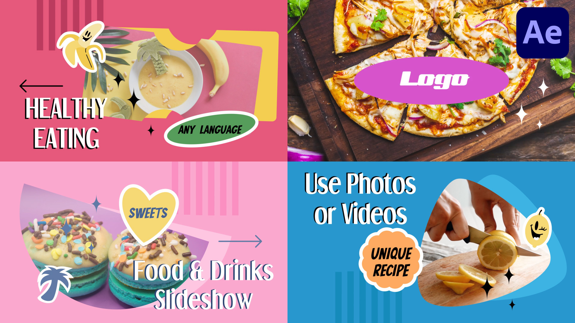 Food & Drinks Scenes for After Effects