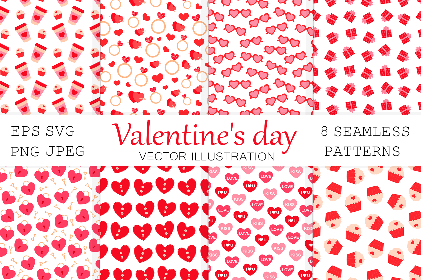 Valentine's pattern. Hearts pattern, a Pattern Graphic by IrinaShishkova
