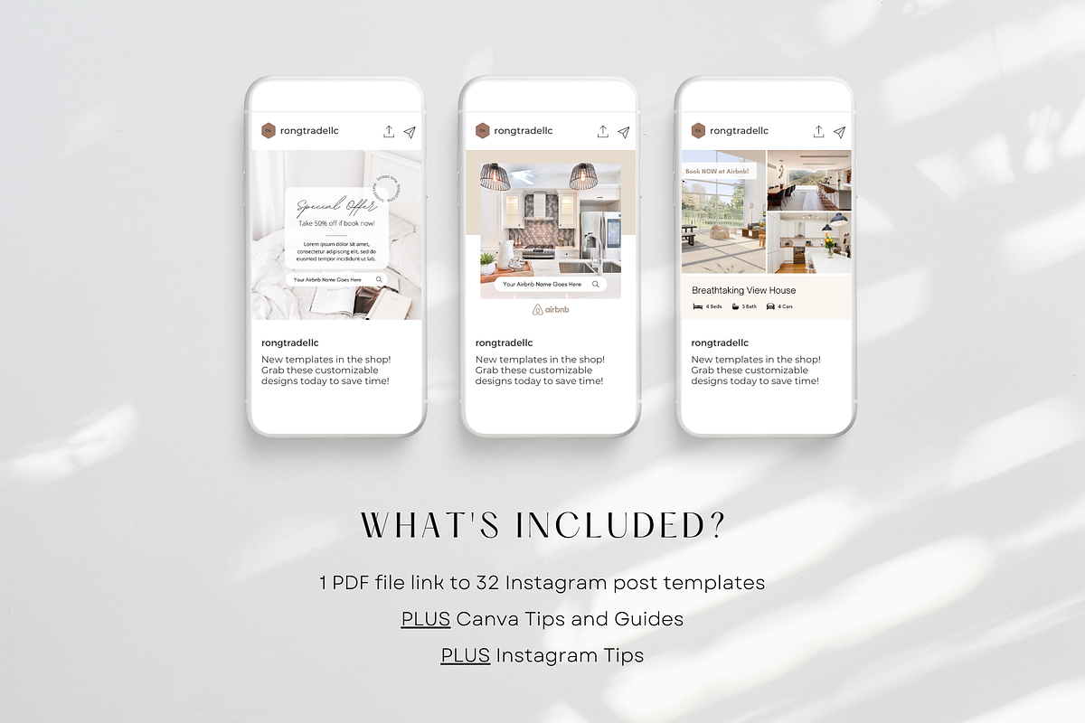 Airbnb Instagram Post Template, a Social Media Template by ShopRShop
