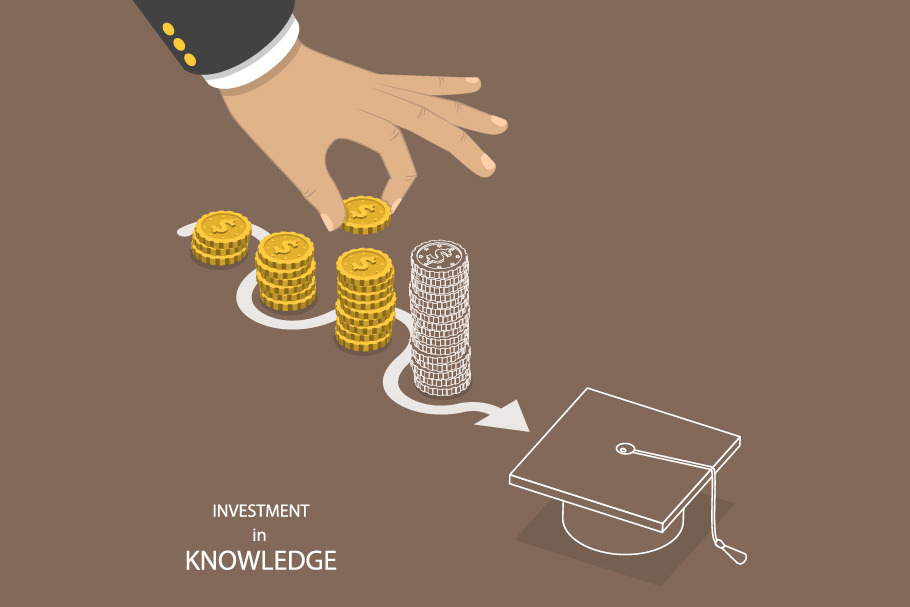 Investment in knowledge, an Education Illustration by AndriiStore