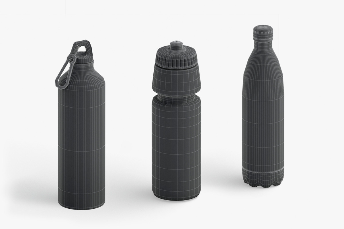 Aluminum & Plastic Bottle 3D Model, an Object 3D Model by rebrandy ...