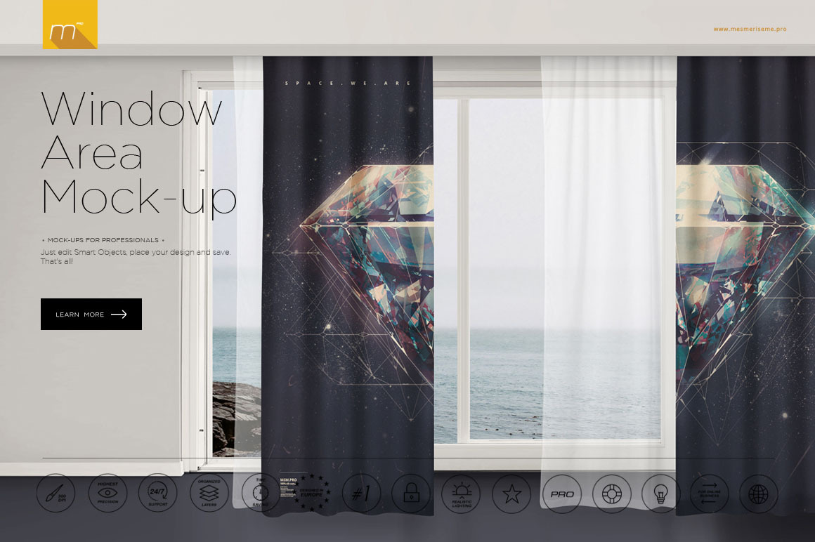 Window Area Creator Mock-up, a Product Mockup by Mocca Mockups Store ...