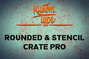 Crate Pro Rounded Stencil, a Blackletter Font by Kustomtype