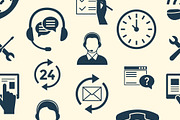 Vector bundle 16 call center icon | Outline Icons ~ Creative Market
