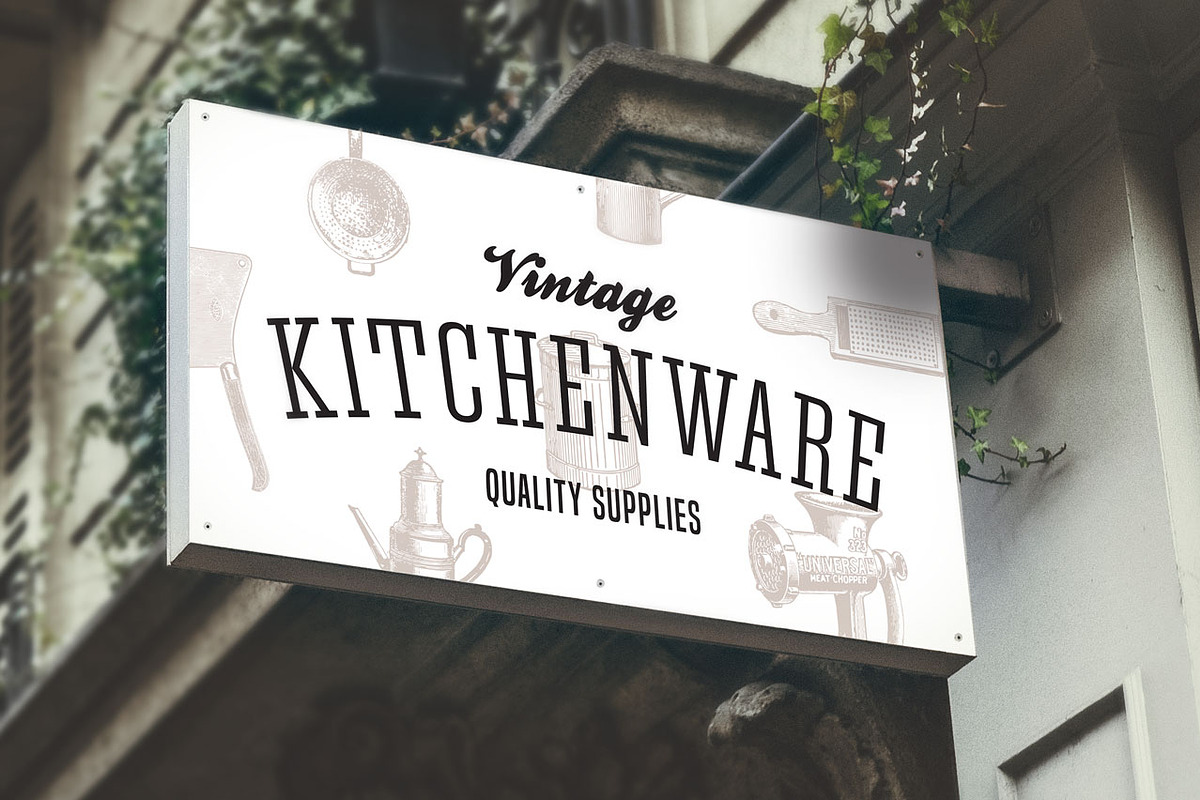 Kitchen Tools Engravings, an Object Graphic by Graphic Goods