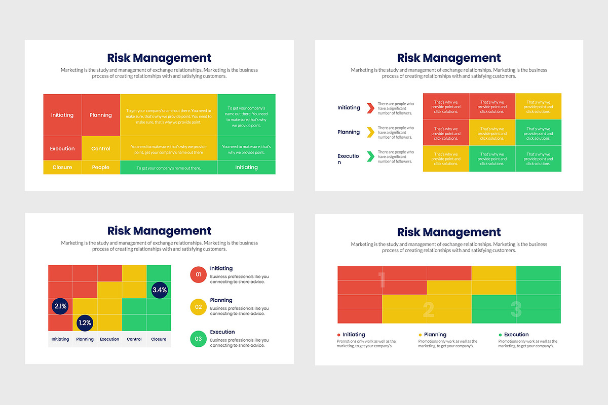 Risk Management Infographics, a Presentation Template by slidequest
