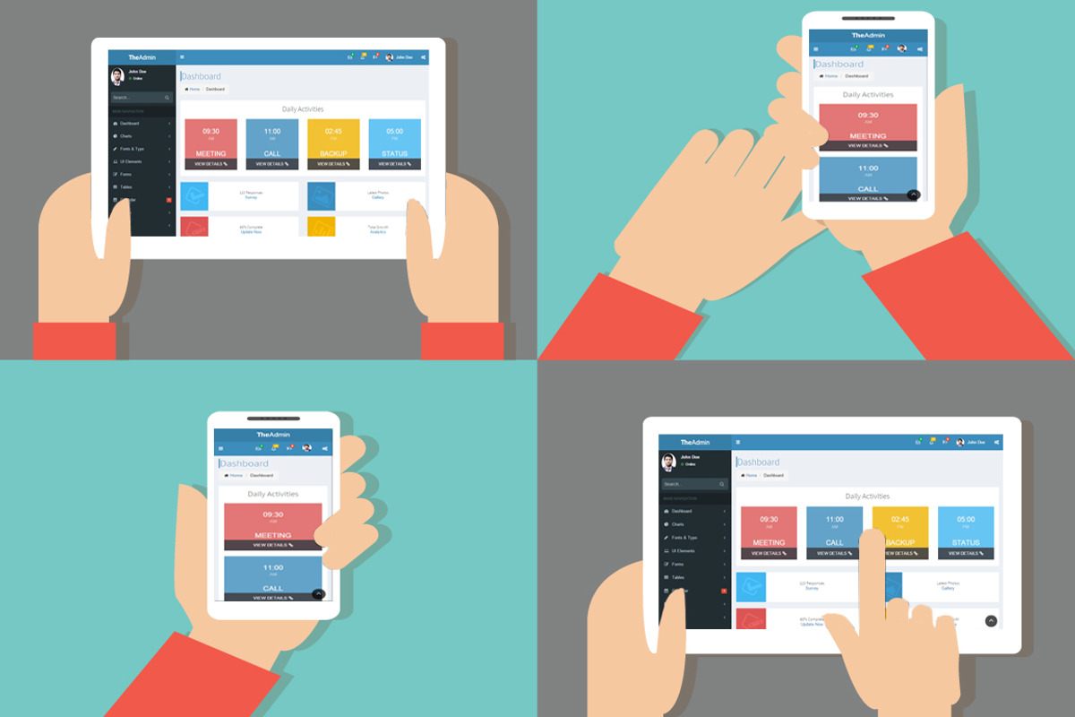 Multipurpose Dashboard Template, a Bootstrap Template by CoderBoys