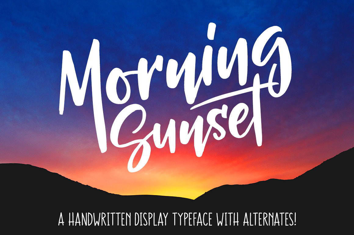 Morning Sunset - handwritten font, a Script Font by Missy Meyer