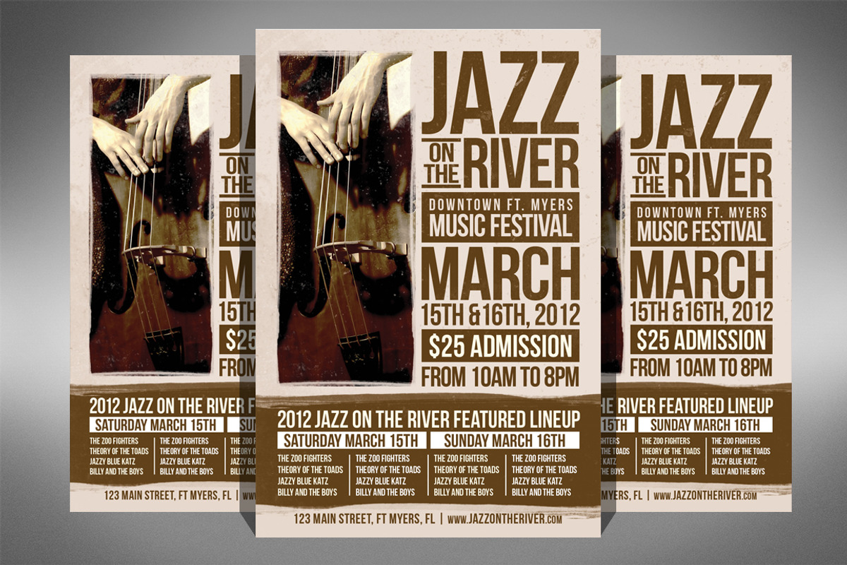 Jazz Music Festival Flyer, a Flyer Template by Creativenauts